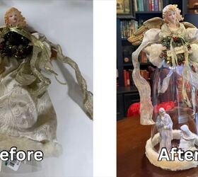 How I Turned Old Angel Tree Toppers Into Unique Christmas Decorations ...